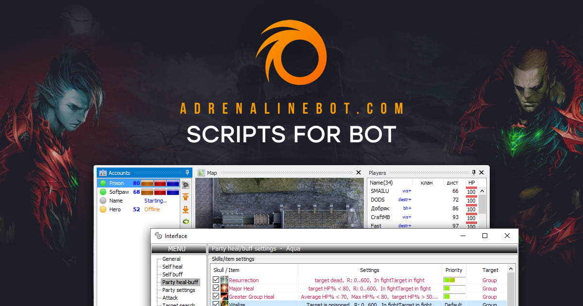 Scripts catalog | Adrenaline Bot